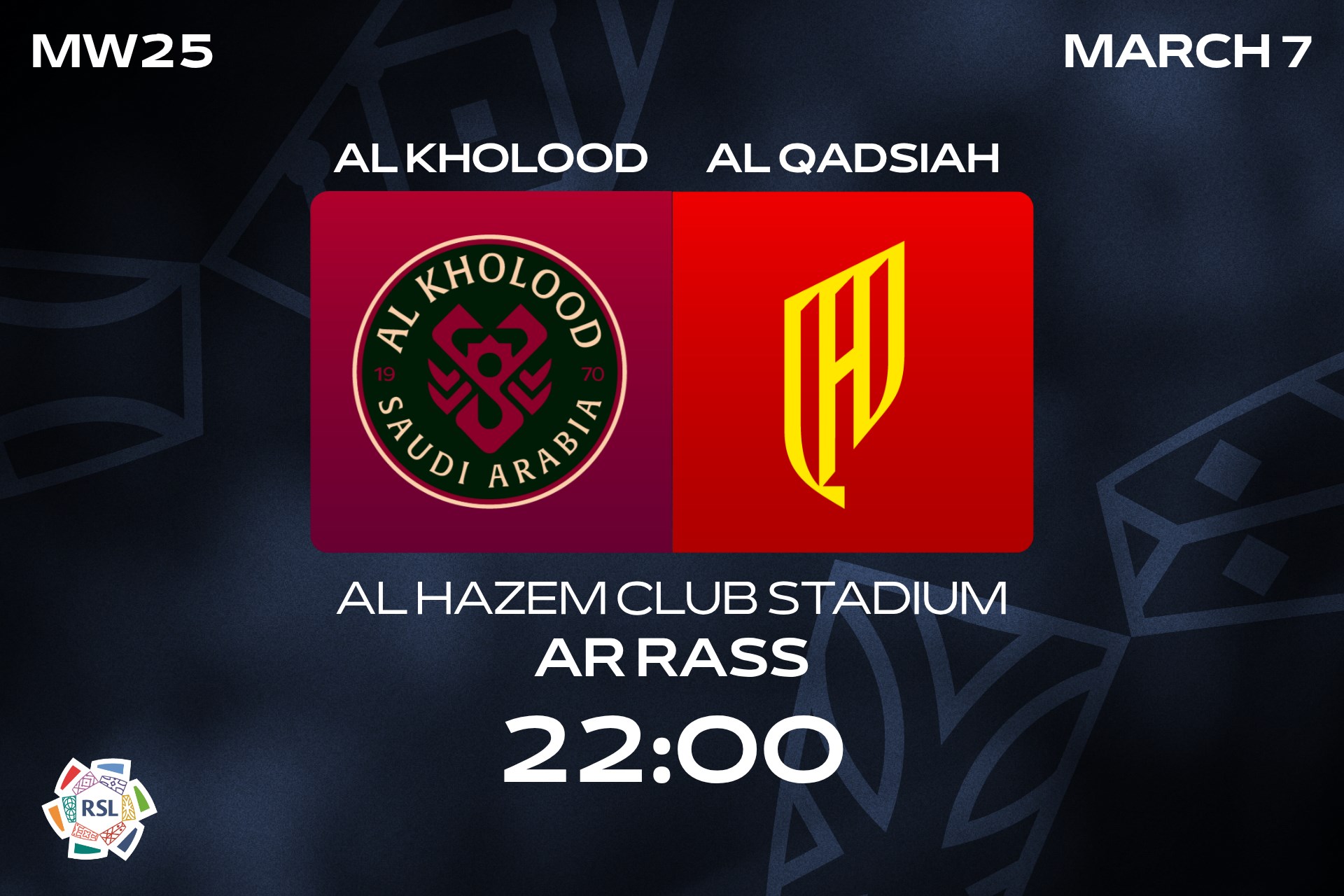 Statement | Al Kholood vs Al Qadsiah match